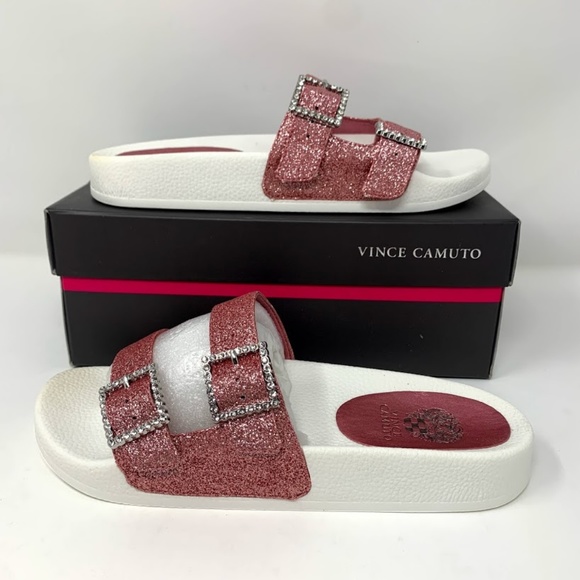 Vince Camuto | Shoes | Vince Camuto Womens Bevyn Glitter Slide Sandal ...
